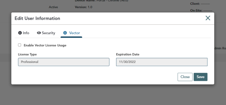 How to Enable User Licenses | Vector Knowledge Base
